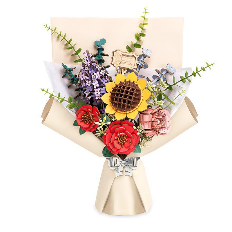 Wooden Flower Bouquet Building Block – MoreFun