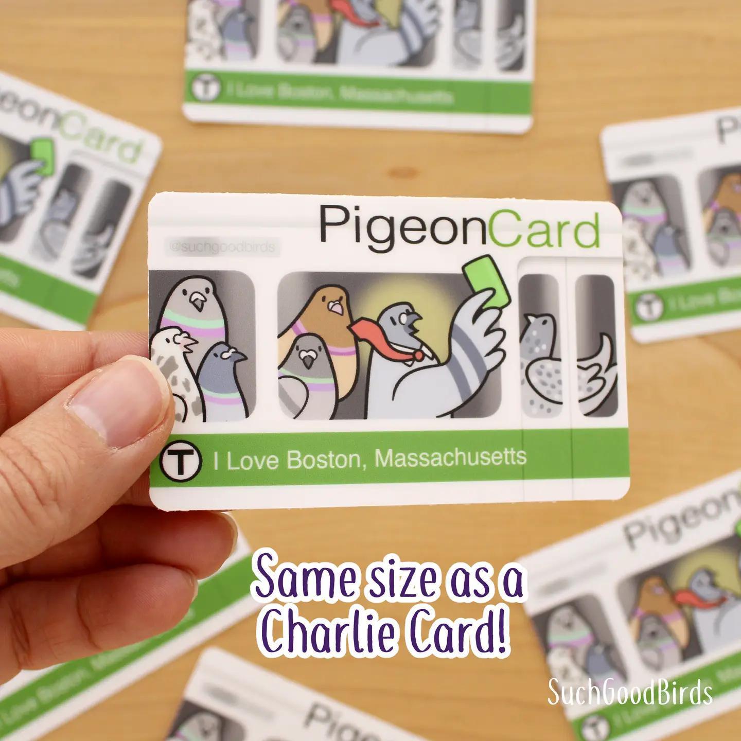 Boston Card Exact Size 3.375 x 2.125" Waterprf Vinyl Sticker – MoreFun