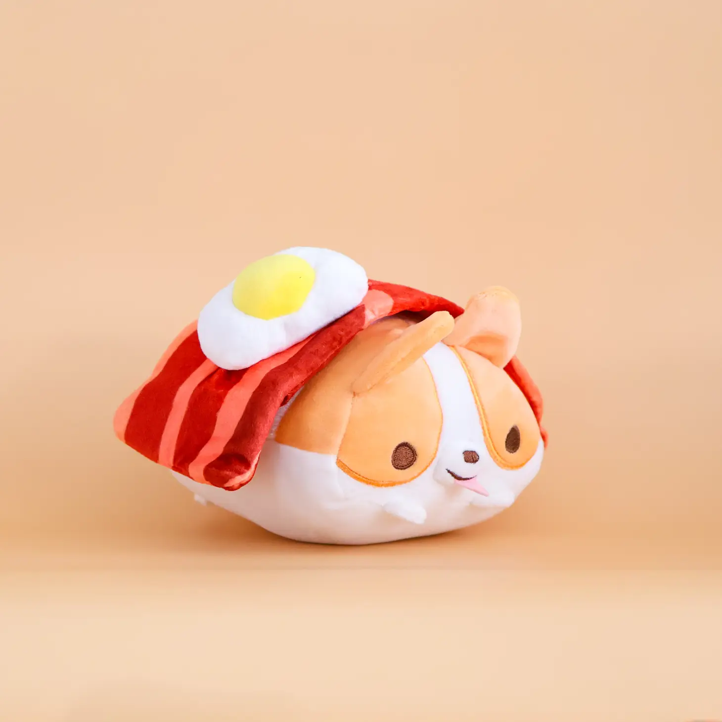 Super Fluffy Corgi - Bacon and Egg Plushie – MoreFun